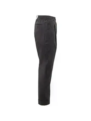HOSIO Pleated Turn-up-hem Trousers