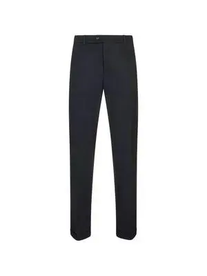 B SETTECENTO Check-pattern Tailored Trousers - Blue