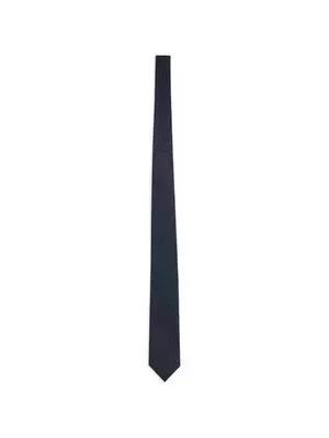 Giorgio Armani Zigzag-patterned Tie - Blue