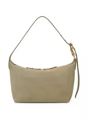 Miu Miu Spirit Logo-embossed Suede Shoulder Bag