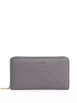 COCCINELLE Metallic Soft Leather Wallet - Grey