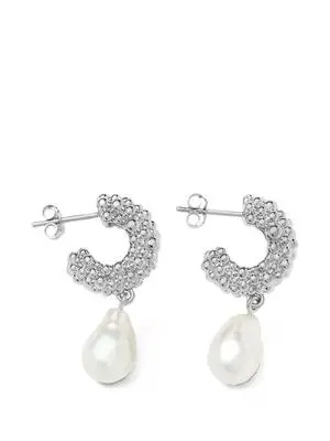 MISSOMA Beaded Pearl-pendant Earrings - Silver
