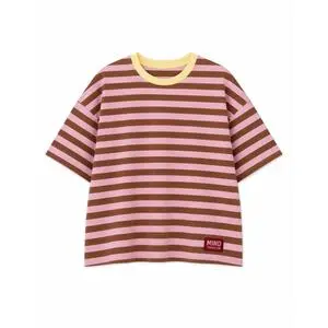 Mind Traveler Oversized Striped T-shirt - Brown