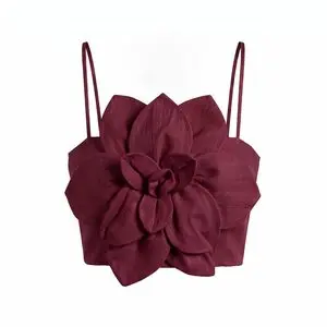 Yumi Kim Sahara Burgundy Linen Top - Red