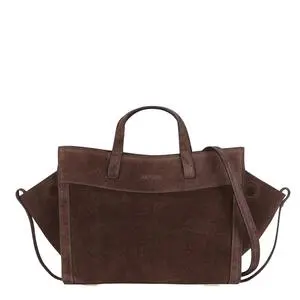 SAONARA BRAND Saonara Mini Shopping Bag In Suede - Brown
