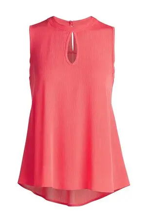 CONQUISTA Sleeveless Top With Rounded Hem - Red
