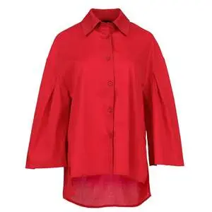 CONQUISTA Wide Sleeve Blouse - Red