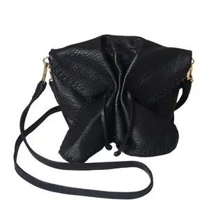 Carlos Falchi Butterfly Lambskin Bag - Black