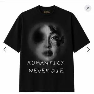 CHIC URBAN Romantics Never Die Graphic T-shirt - Black