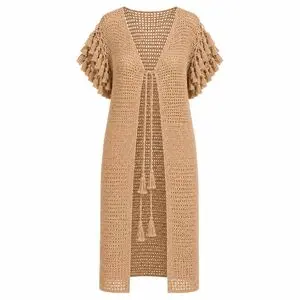 MUCHE & MUCHETTE Thanda Crochet Kimono - Brown