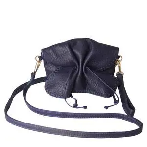 Carlos Falchi Mini Butterfly Convertible Lambskin Bag - Blue