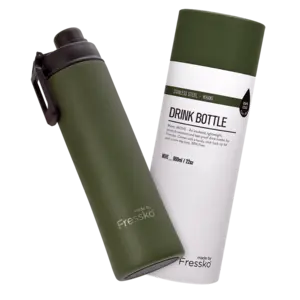 Fressko Move 660ml/22oz Drink Bottle Khaki - Brown
