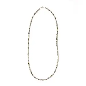 Shar Oke Dalmatian Jasper And Sterling Silver Necklace - Black/silver