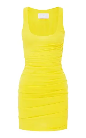 Alex Perry Ruched Singlet Mini Dress - Yellow