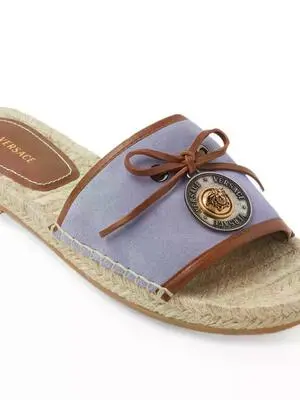 Versace Lola Medusa-charm Bow-detail Espadrilles - Purple