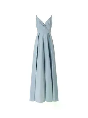 Pinko Wrap-style Side-slit Maxi Dress - Blue