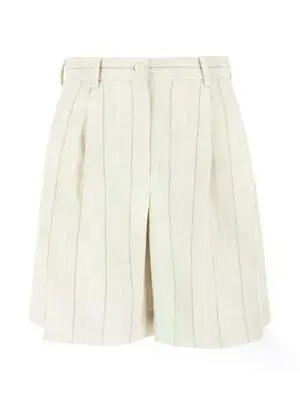 Antonelli Firenze Pinstripe-pattern Pleated Shorts
