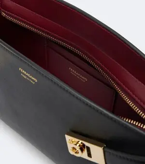 FERRAGAMO East-west Small Leather Shoulder Bag