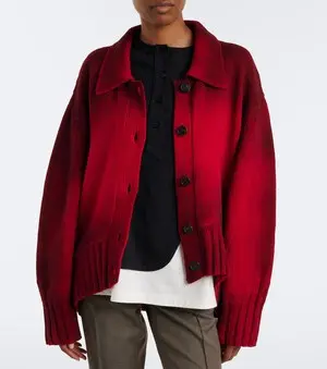 Attico Oversized Ombre Wool And Cashmere Cardigan