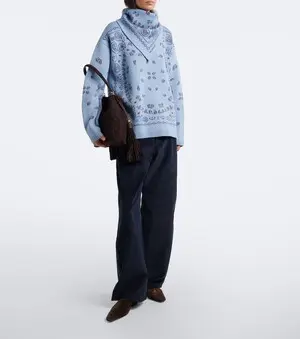 Alanui Bandana Jacquard Virgin Wool Sweater