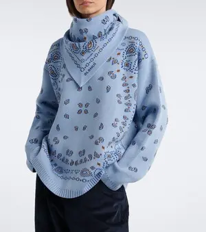 Alanui Bandana Jacquard Virgin Wool Sweater