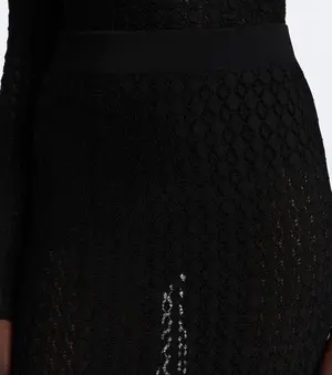 Saint Laurent Pointelle Pencil Skirt