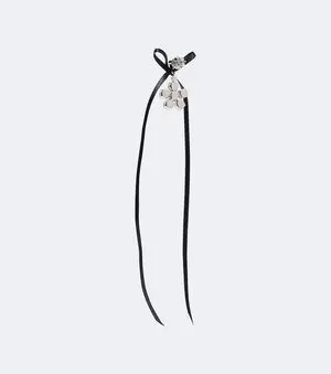 Simone Rocha Bow-detail Crystal-embellished Drop Earrings