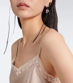 Simone Rocha Bow-detail Crystal-embellished Drop Earrings