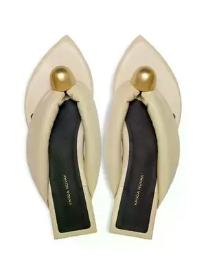VANDA NOVAK Florence Bead-embellished Sandals