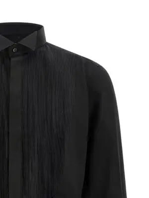 Pal Zileri Pleated-plastron Tuxedo Cotton Shirt