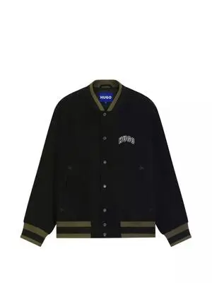 Hugo Corduroy Logo-patch Jacket - Black