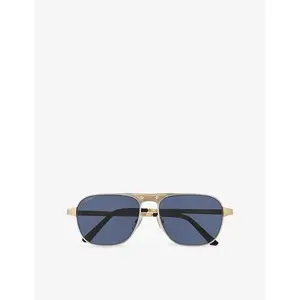Cartier Ct0532s Pilot Metal Sunglasses