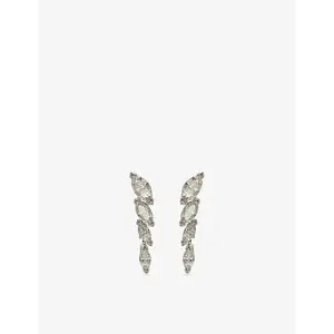 SWAROVSKI Mesmera Earrings With Marquise-cut Cubic Zirconia In Rhodium Plating - Silver