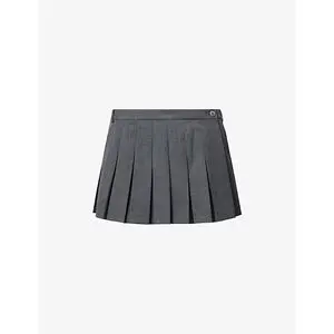 Good American Pleated Woven Mini Skort
