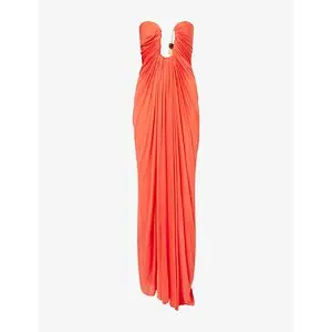 Christopher Esber Helix Crystal Strapless Rayon-blend Gown