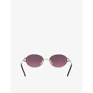 Cartier Ct0551s Rimless Round Sunglasses - Gold
