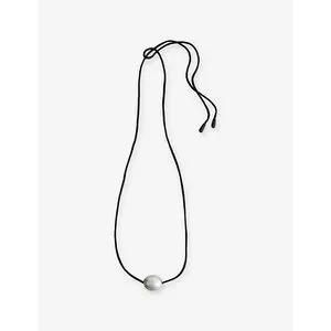 ANNIKA INEZ Small Ellipse Cotton And Sterling-er Necklace - Silv