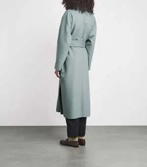 Fabiana Filippi Wool Belted Coat With Embellishment