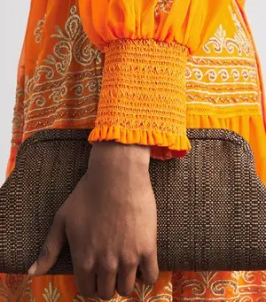 Alice + Olivia Embellished Ruffled Maxi Dress