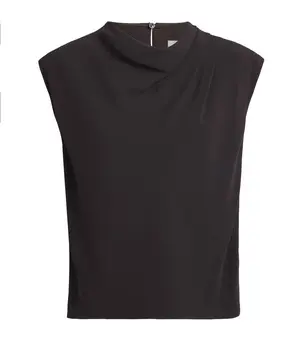 Agnona Sleeveless Draped Blouse