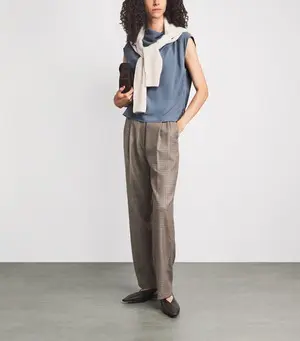 Agnona Sleeveless Draped Blouse