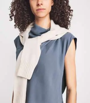 Agnona Sleeveless Draped Blouse