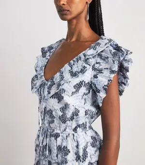 Ulla Johnson Cotton-blend Celie Mini Dress - Blue