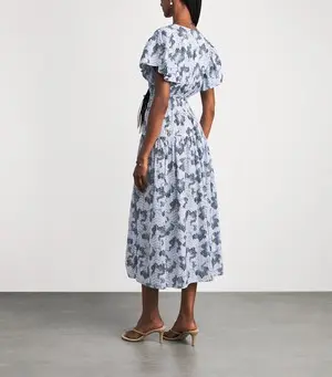 Ulla Johnson Cotton-blend Lyria Midi Dress - Blue