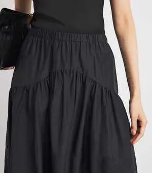 Theory Curved Yoke Midi Skirt