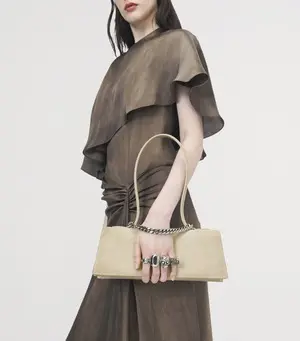 Alexander McQueen Leather Jewelled Top-handle Bag