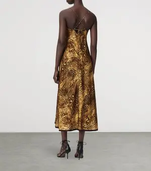 ALLSAINTS Animal Print Claire Midi Dress