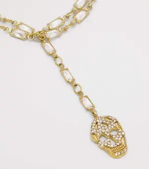 Alexander McQueen Pavé Skull Chain Bracelet