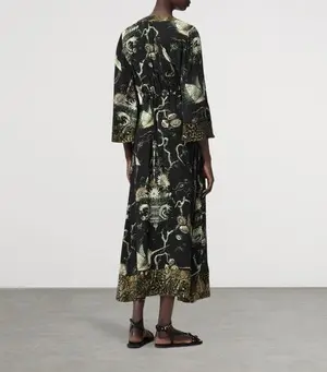 ALLSAINTS Printed Diana Midi Wrap Dress