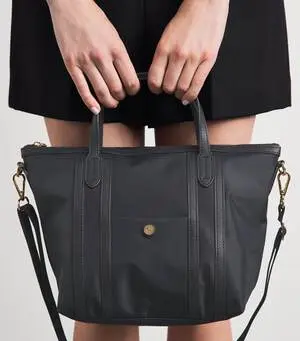 Harrods Jetsetter Nylon Tote Bag With Leather Trim